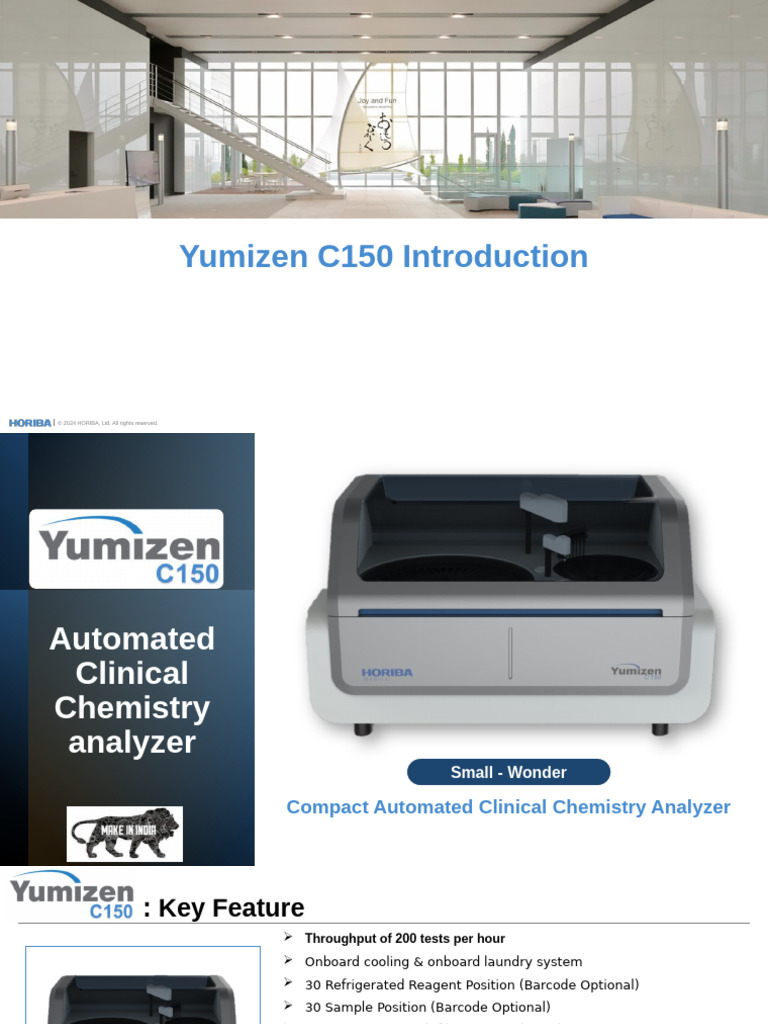 Yumizen C150 Introduction 10.10.24 | PDF | Laboratories | Physical Sciences