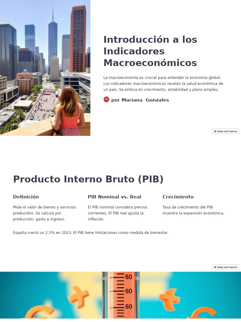 Introduccion A Los Indicadores Macroeconomicos | PDF | Inflación | Producto Interno Bruto
