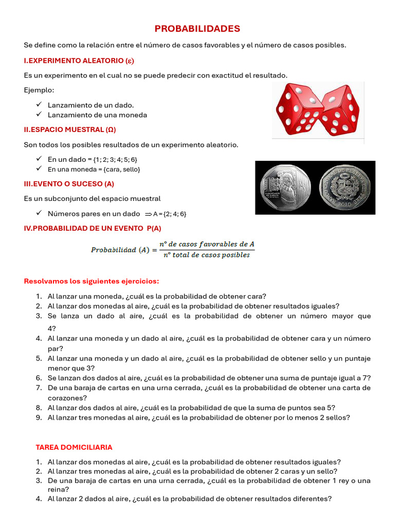 Probabilidades Segundo Grado | PDF | Teoría de probabilidad | Probabilidades y estadísticas