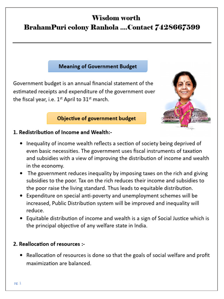 Meaning of Government Budget | PDF | Deficit Spending | Fiscal Policy
