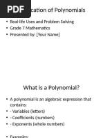 Real-Life Applications of Polynomials | PDF