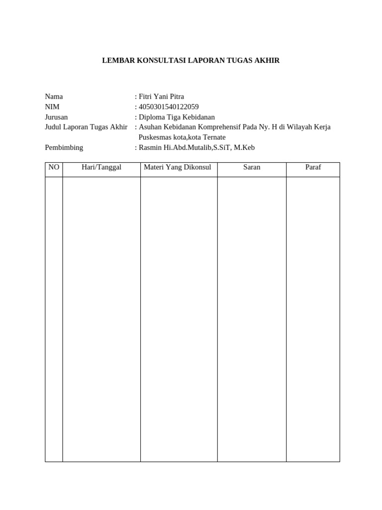 Lembar Konsul Lta Meylan | PDF