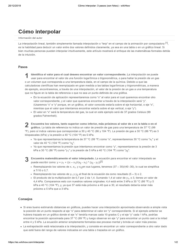 Cómo Interpolar - 3 Pasos (Con Fotos) - WikiHow | PDF | Gases ...