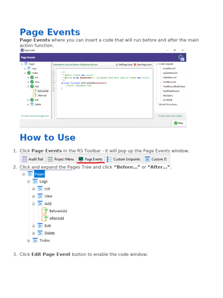 Implementing Page Events in PHPRad | PDF | Computer Programming ...