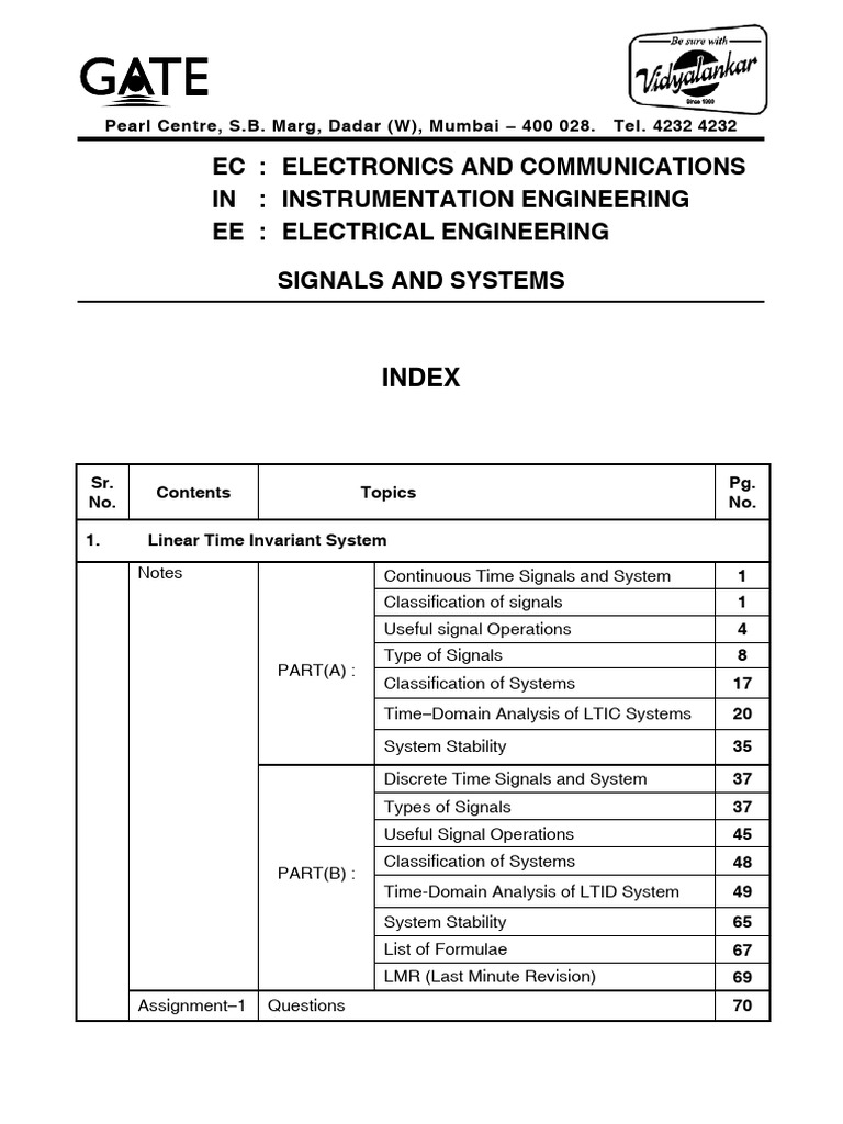 Signals and Systems 24 | PDF | Fourier Transform | Laplace Transform