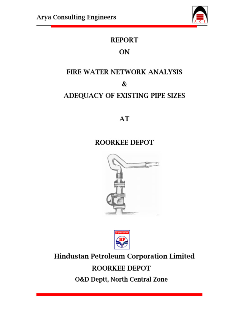 Fire Water Netowrk Analysis Report | PDF | Pump | Water