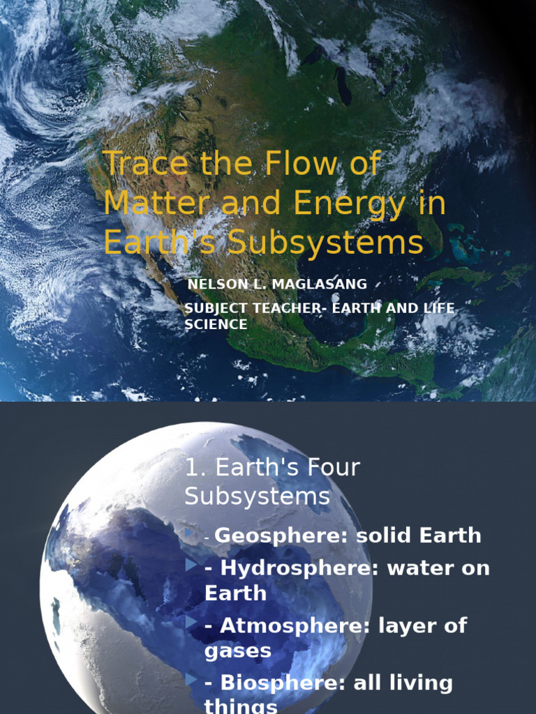 Matter and Energy Flow in Earth Subsystems | PDF