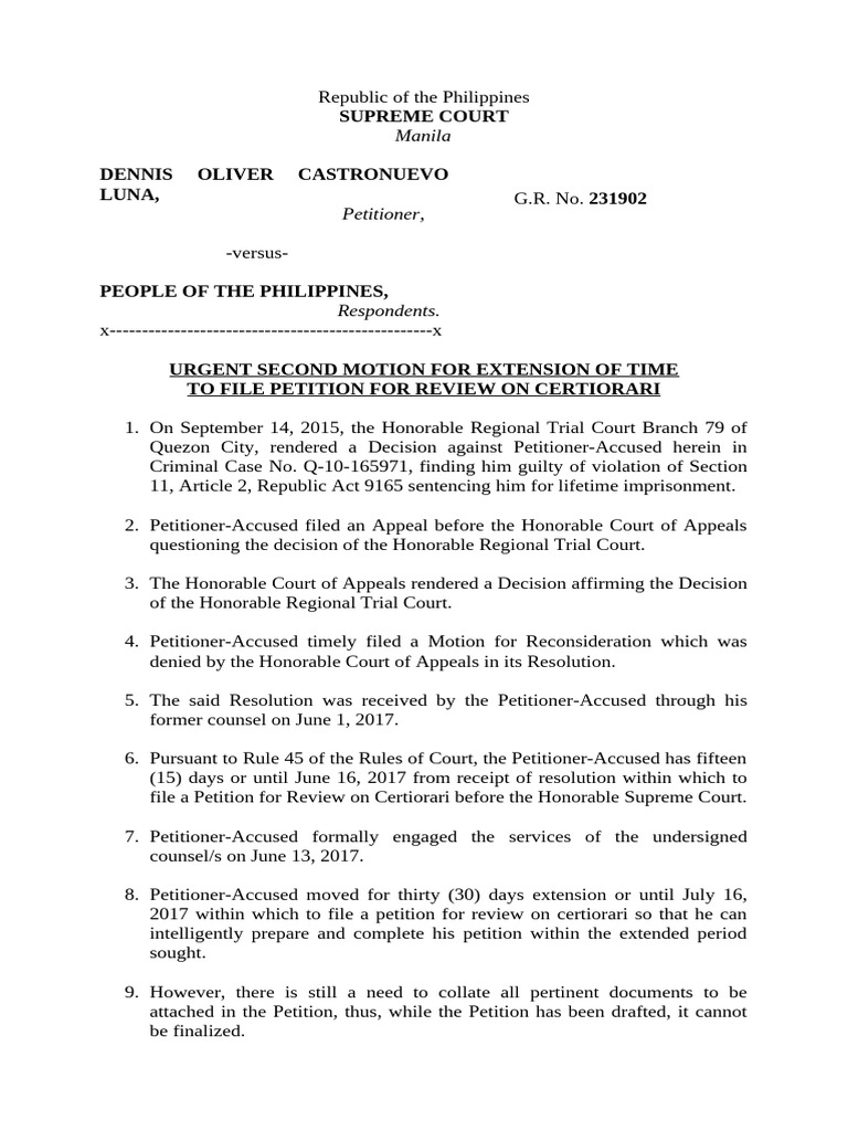 Crim-Motion For Extension of Time To File Petition For Review On ...