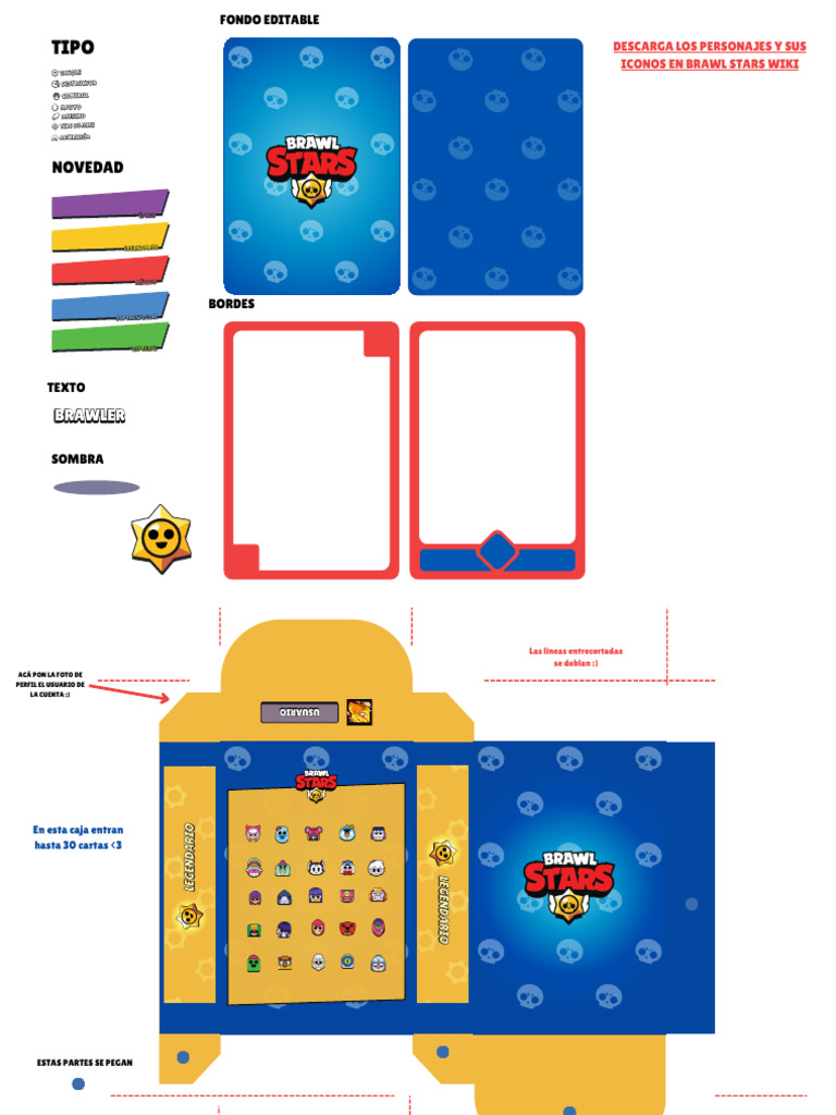 Cartas de Brawl Stars para Imprimir | PDF