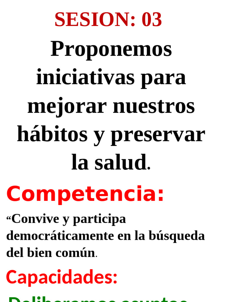 Sesion 03 - Materiales-Unidad O4 | PDF | Cuidado de la salud | Dieta