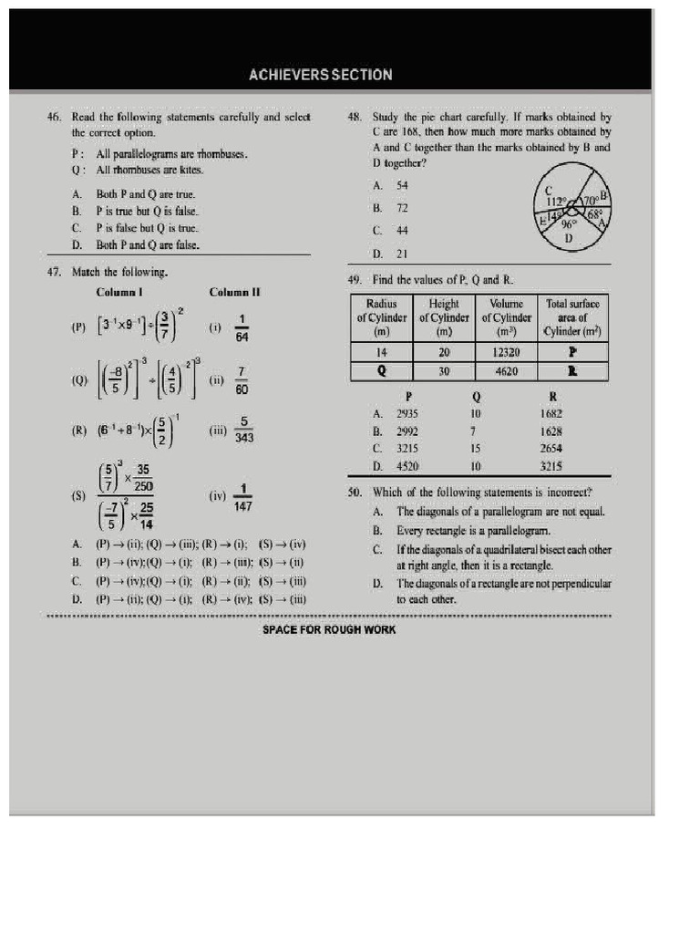 Imo Class 8 Level 1 Set 3 | PDF