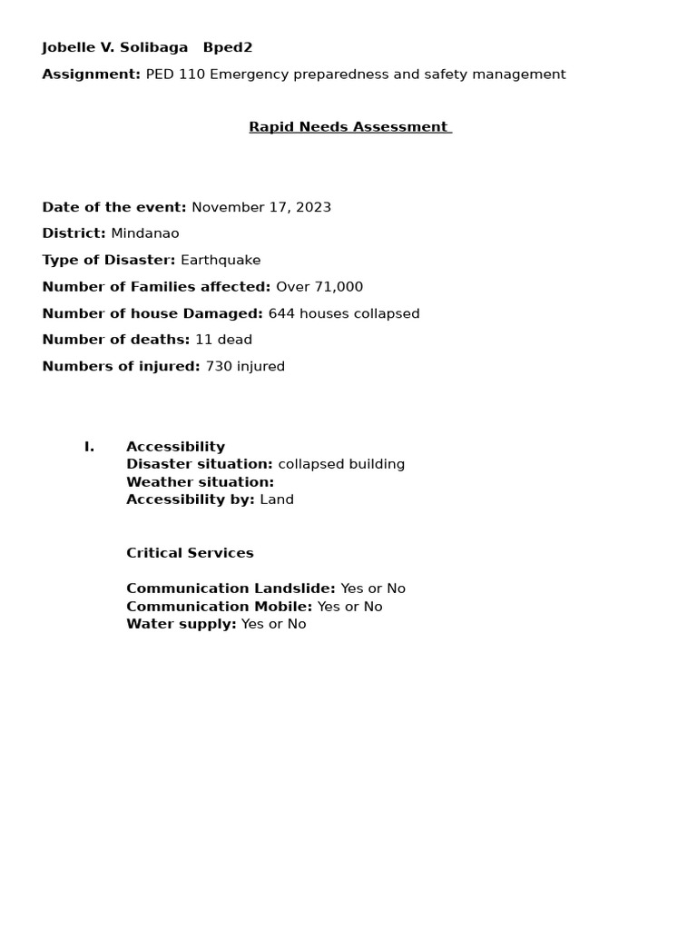 PED 110 (Assignment) | PDF