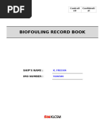 Biofouling Record Book Template | PDF | Technology & Engineering