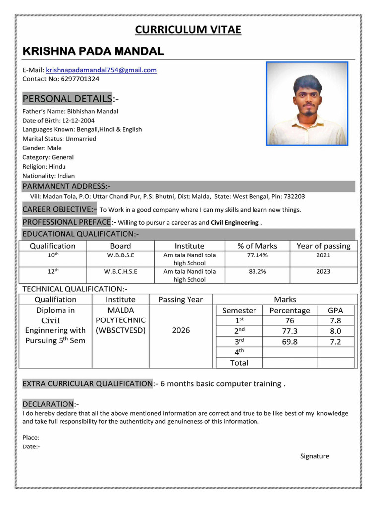 Krishna CV | PDF