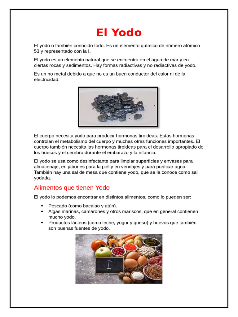 Trabajo Grupal - El Yodo | PDF