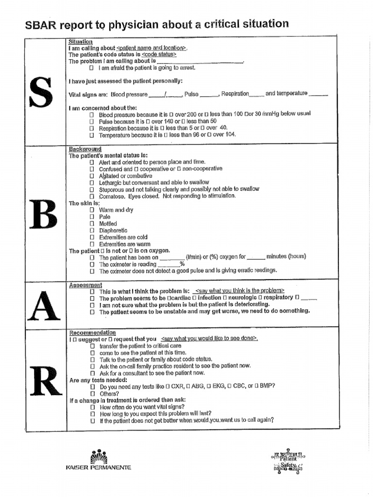 SBAR | PDF