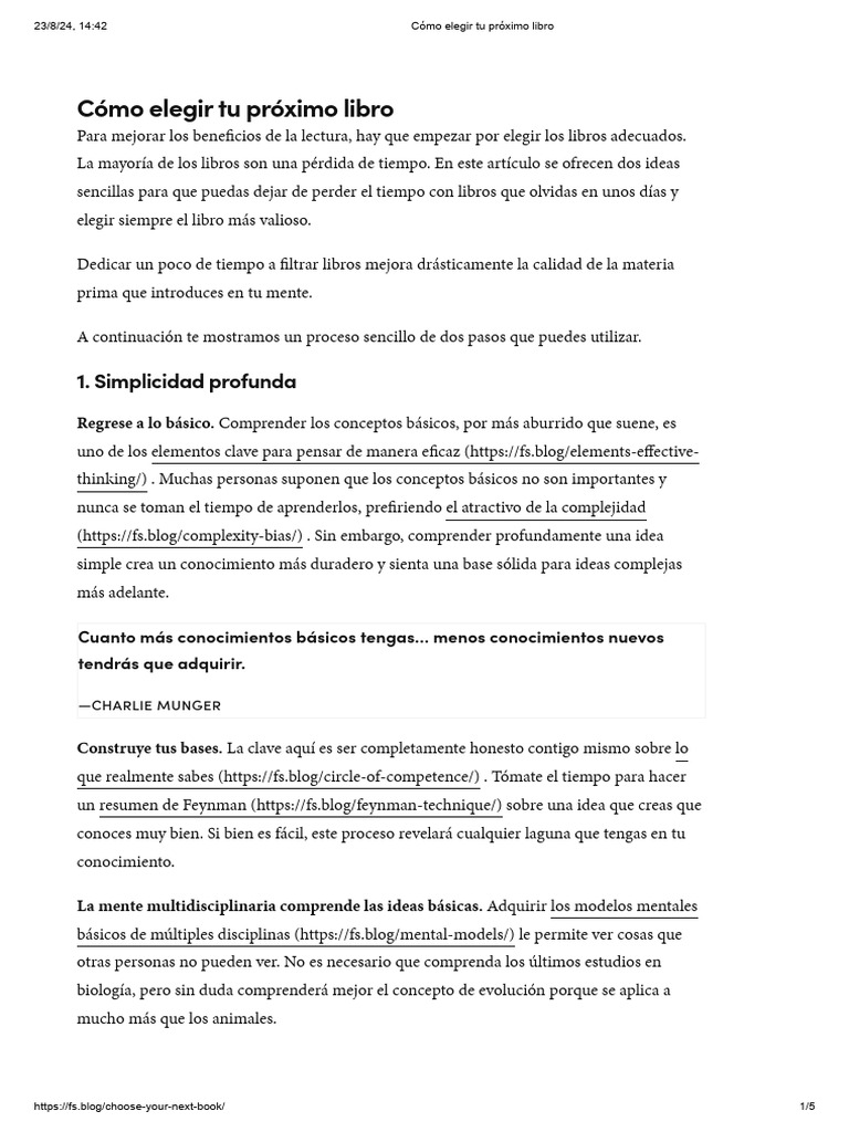 Cómo seleccionar libros valiosos | PDF | Conocimiento
