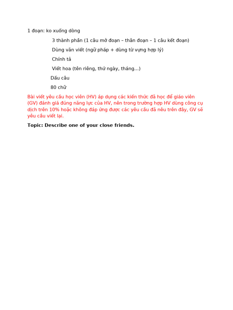 Describe One of Your Close Friends | PDF