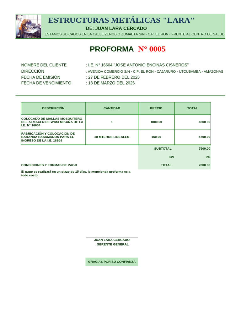 Modelo Factura Proforma 3 | PDF