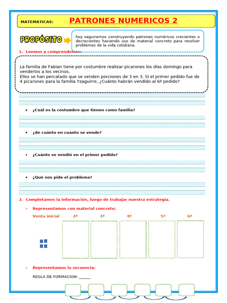 U4 s2 Ficha d4 Mat Patrones Numericos 2 | PDF