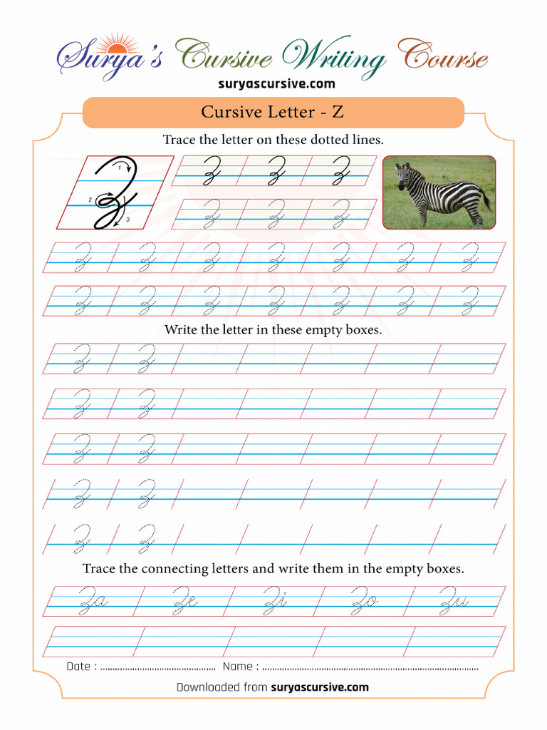 Cursive Capital Letter Z | PDF
