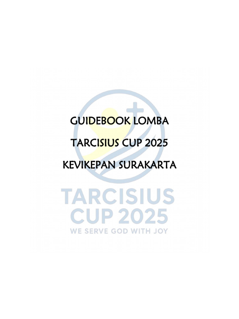 Guidebook Tarcisius Cup 2025 | PDF