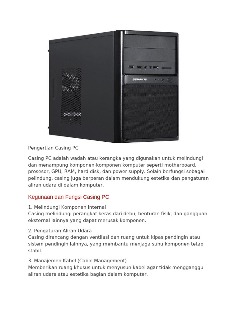 Pengertian Casing PC Ripal | PDF