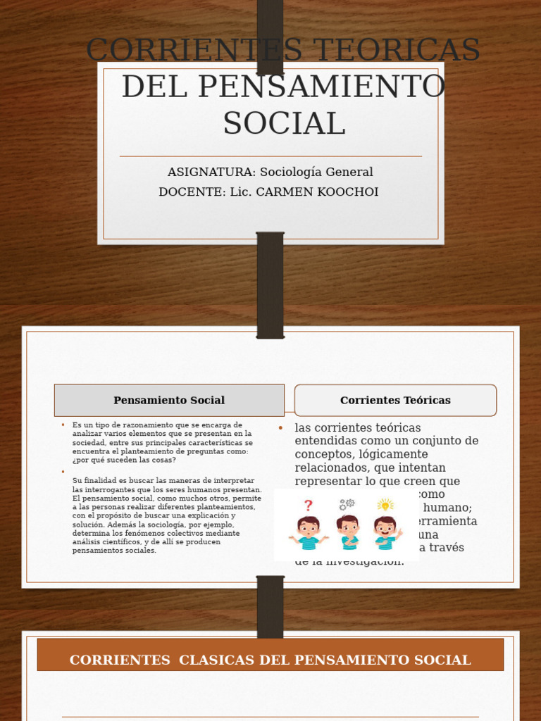 Corrientes Teóricas del Pensamiento Social | PDF | Sociología | Positivismo