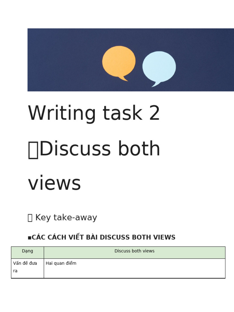 Handouts - Session 8 - Discuss Both Views - IELTS Hiking | PDF