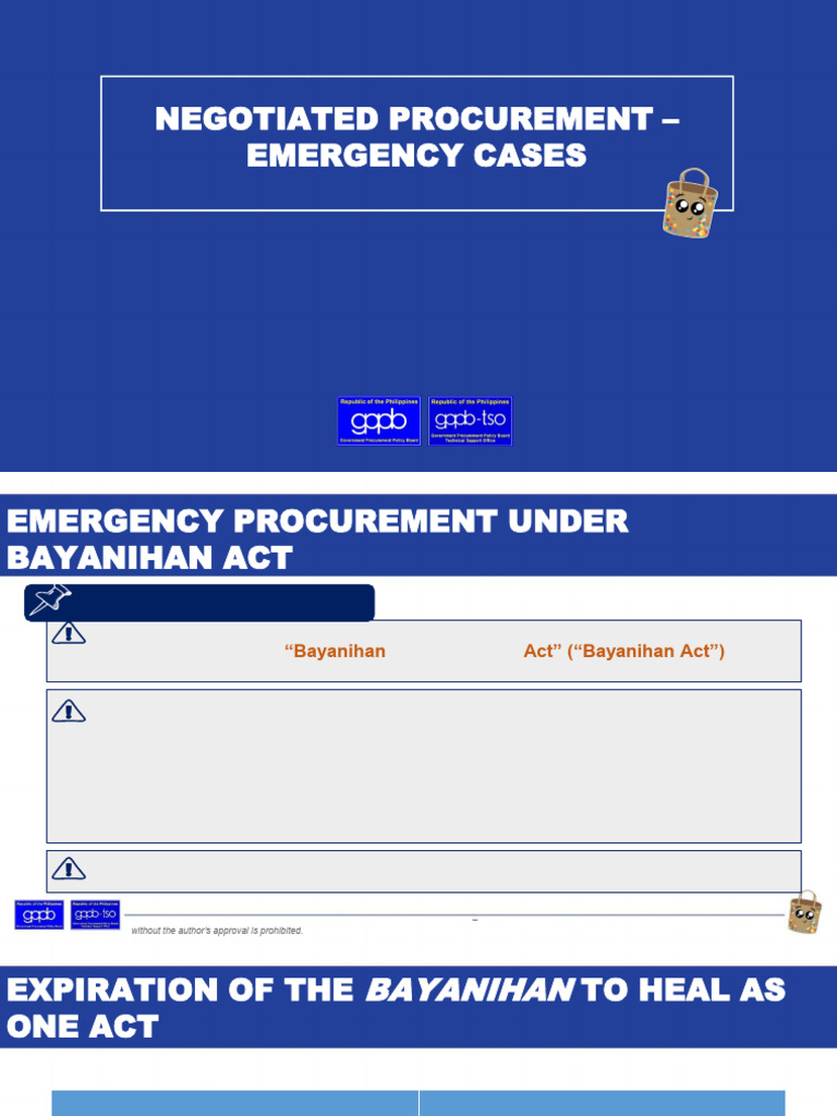 01 - Negotiated Procurement - Emergency Procurement | PDF | State Of Emergency | Procurement