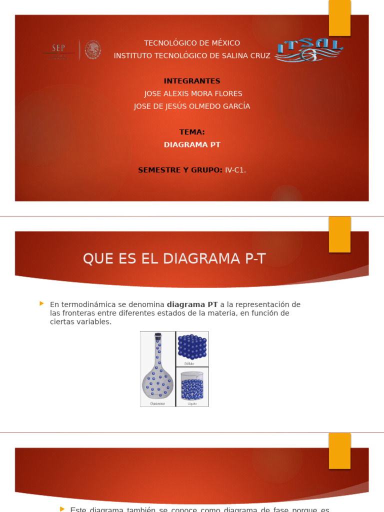 Diagrama PT en Termodinámica | PDF | Fase (materia) | Diagrama de fases
