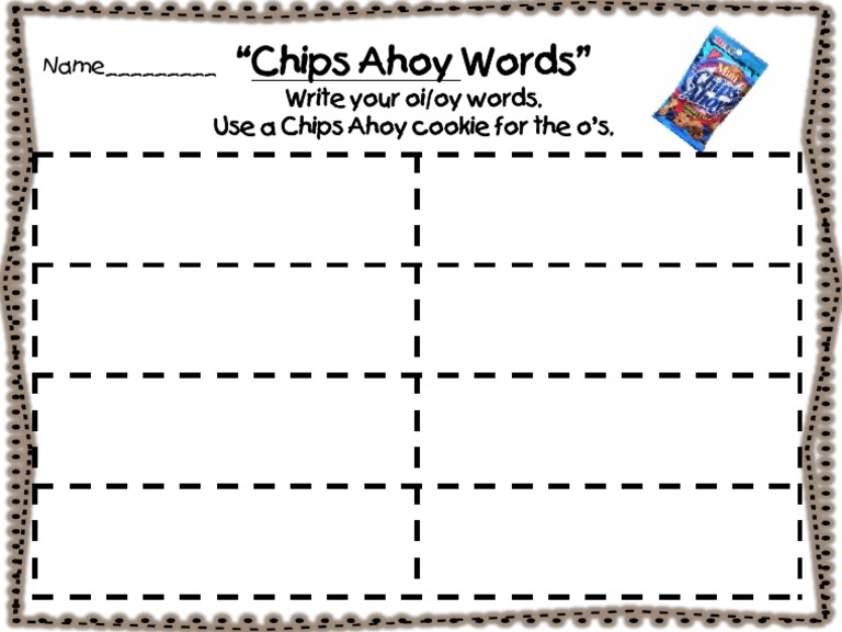 Chips Ahoy Oi/Oy Word List | PDF