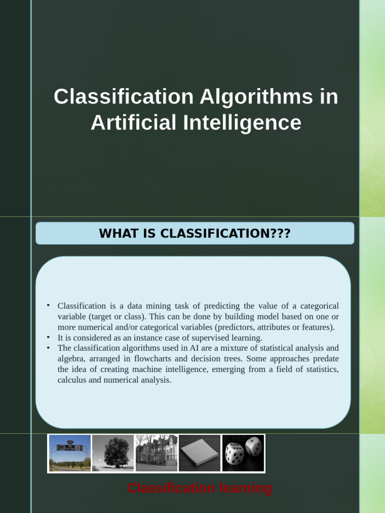 Classification in AI | PDF | Statistical Classification | Dependent And ...
