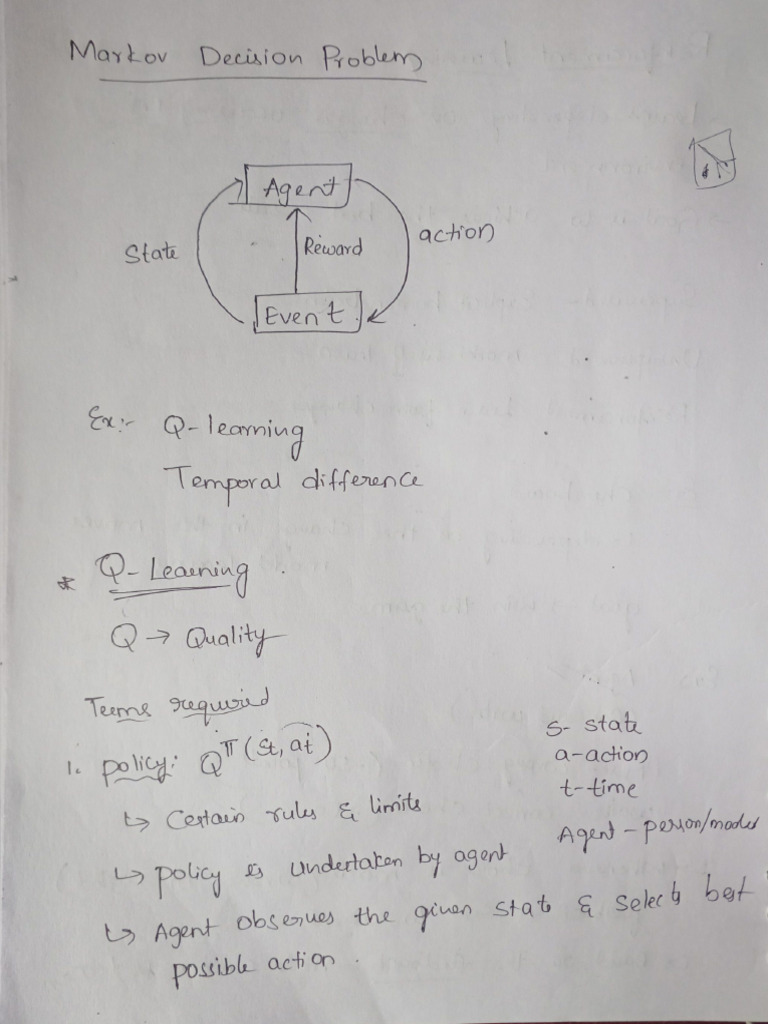 Q Learning, Temporal Difference Learning 14-Jun-2025 12-09-45 | PDF