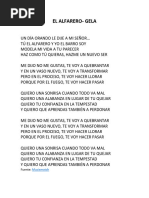 Letra de "El Alfarero" | PDF