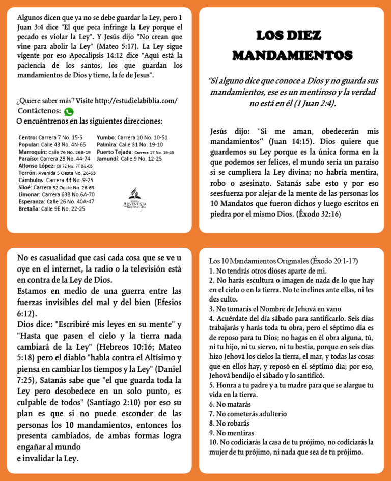 Diez Mandamientos | PDF | Contenido bíblico | Creencia religiosa y doctrina