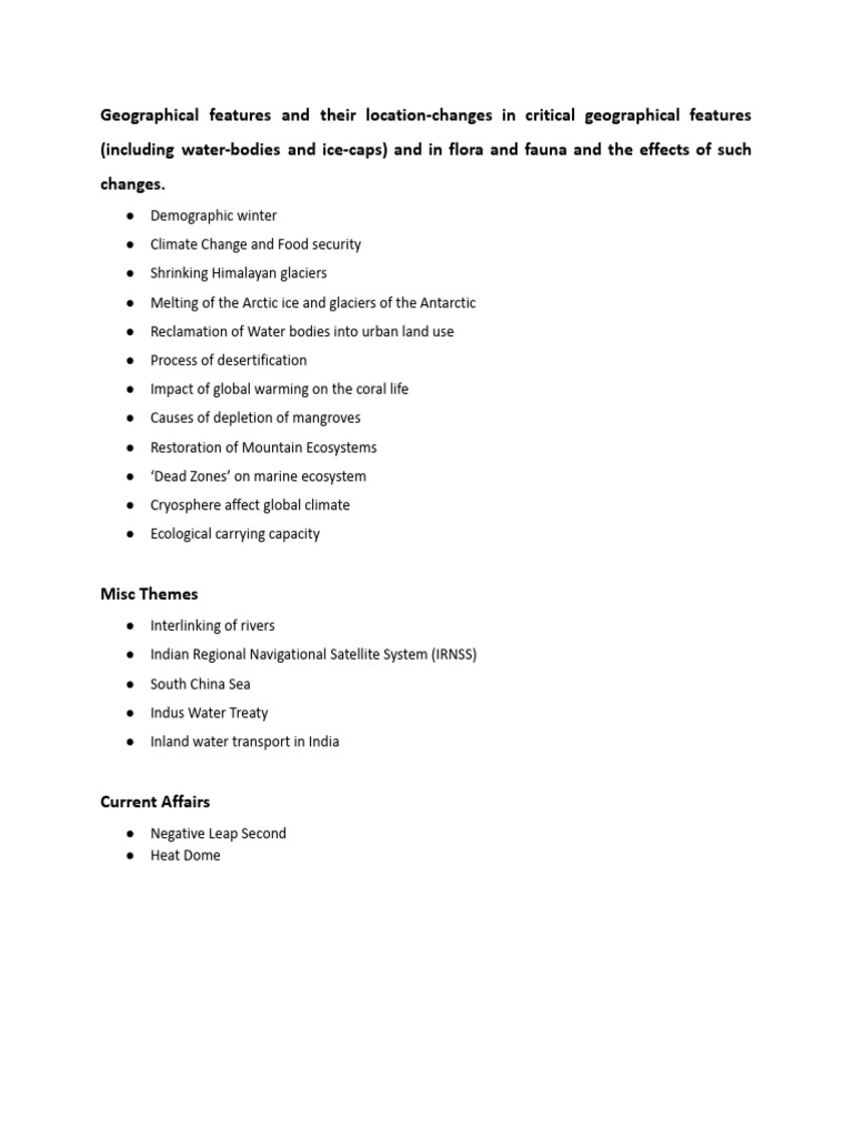 Geographical Features and Their Location-changes in Critical ...