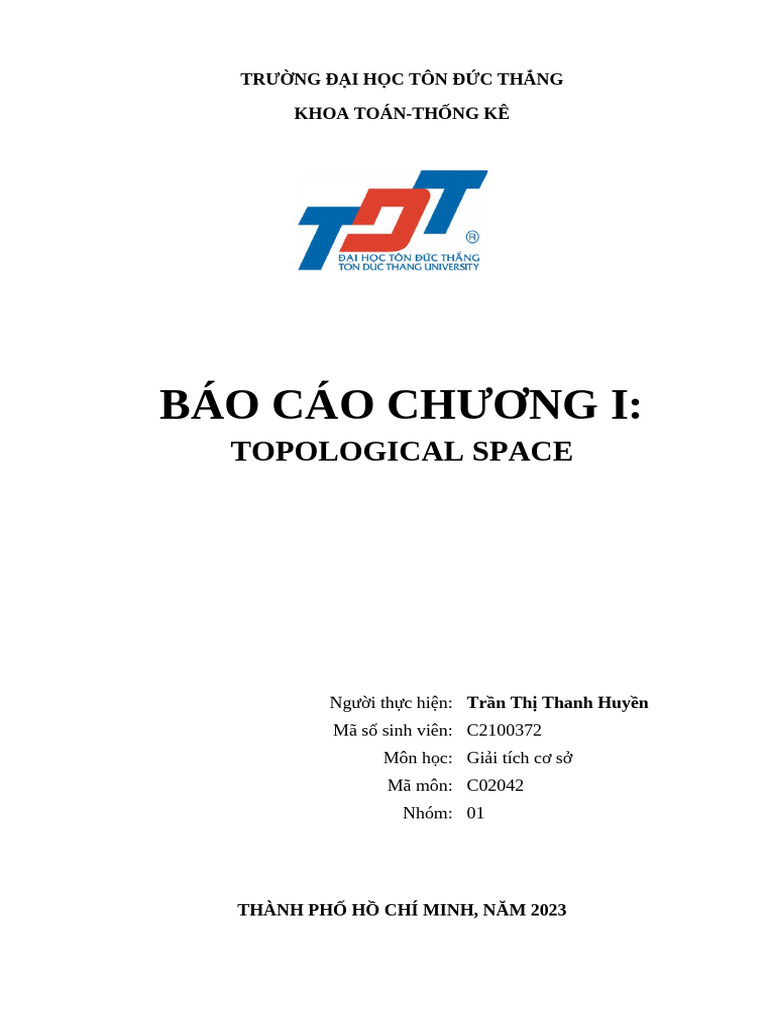 Report of Topology | PDF