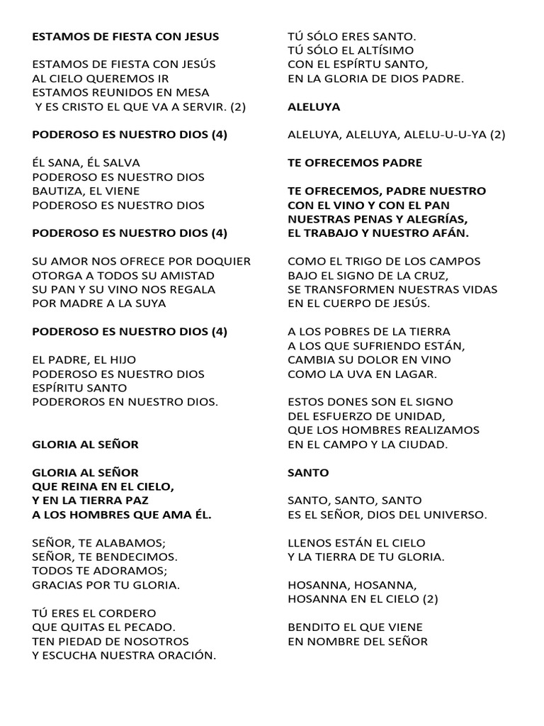 Estamos de Fiesta Con Jesus | PDF | Cristo (título) | eucaristía