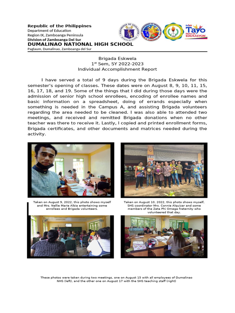 Accomplishment Reports | PDF