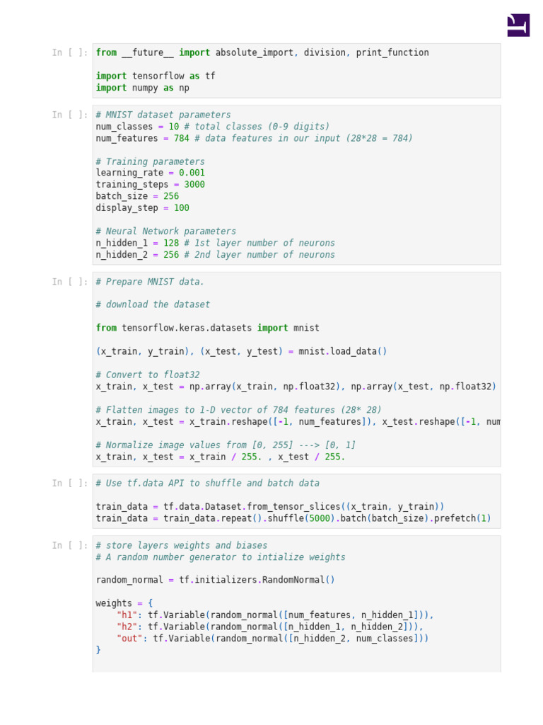 MNIST Tensorflow Mini Project 1749471354 | PDF | Gradient | Applied ...