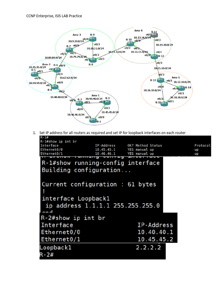 Is-Is Protocol Lab-Task Part-1 | PDF