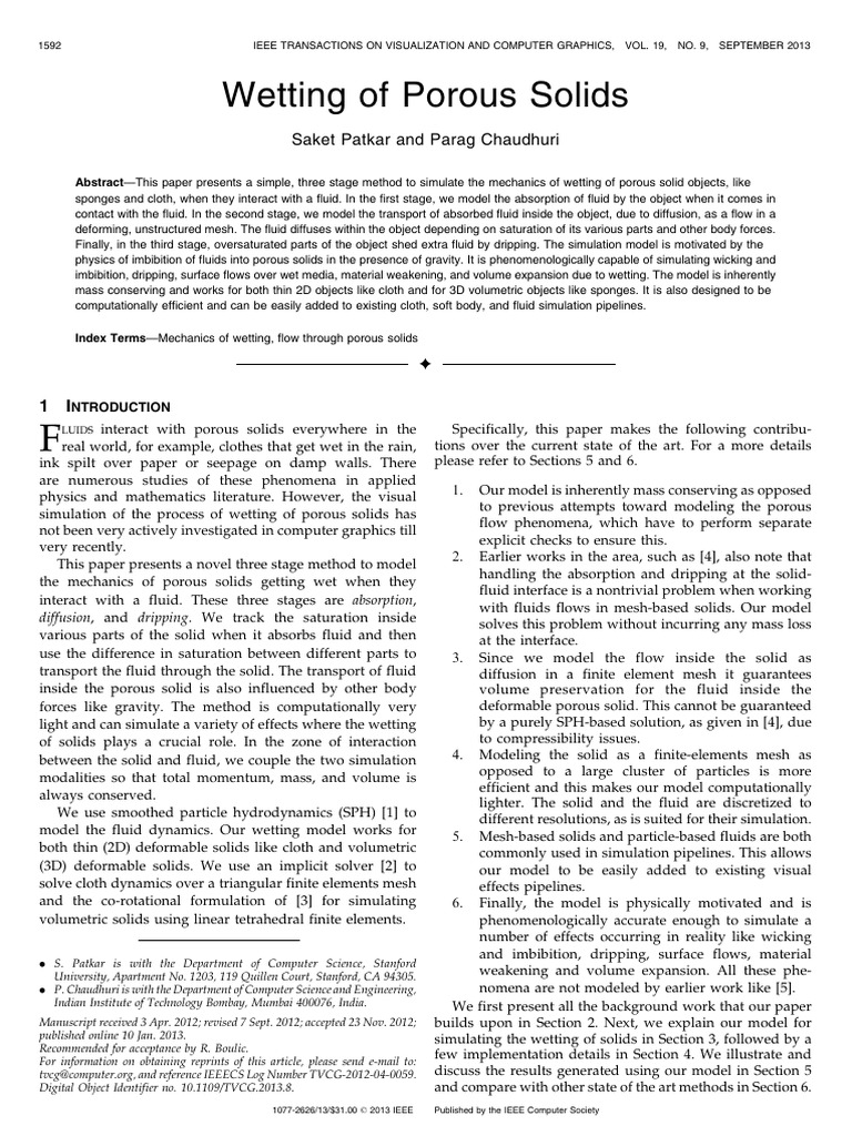 2529wetting of Porous Solids | PDF | Finite Element Method | Fluid Dynamics