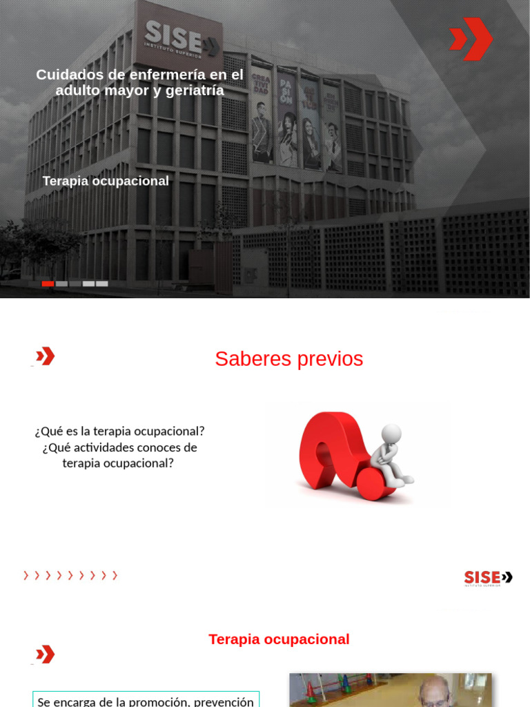 Ppt9 - Cuidados Del Adulto Mayor y Geriatría | PDF | Terapia ocupacional | Vejez