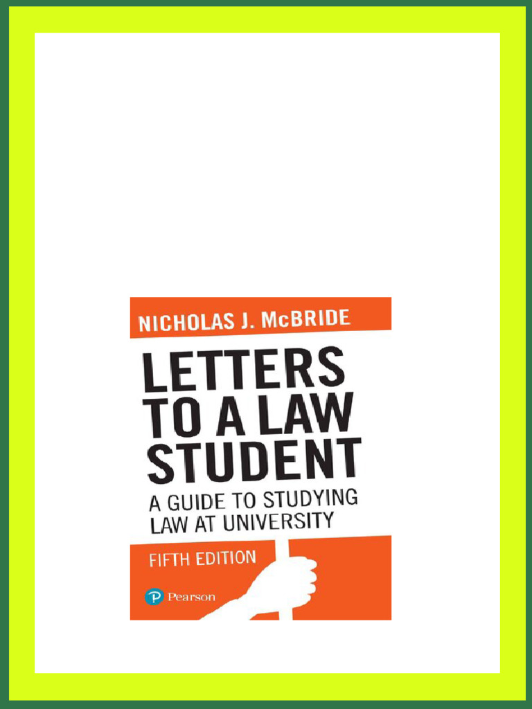 Letters To A Law Student 5th Edition Nicholas Mcbride Download | PDF | Copyright