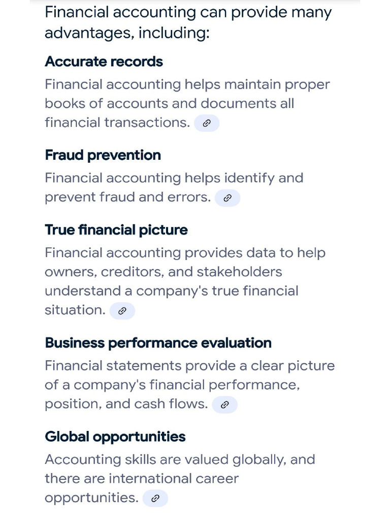 Advantages of Financial Accounting | PDF