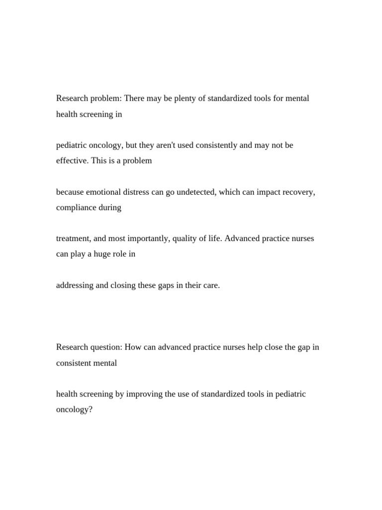 Research Problem There May Be Plenty of Standardized Tools | PDF