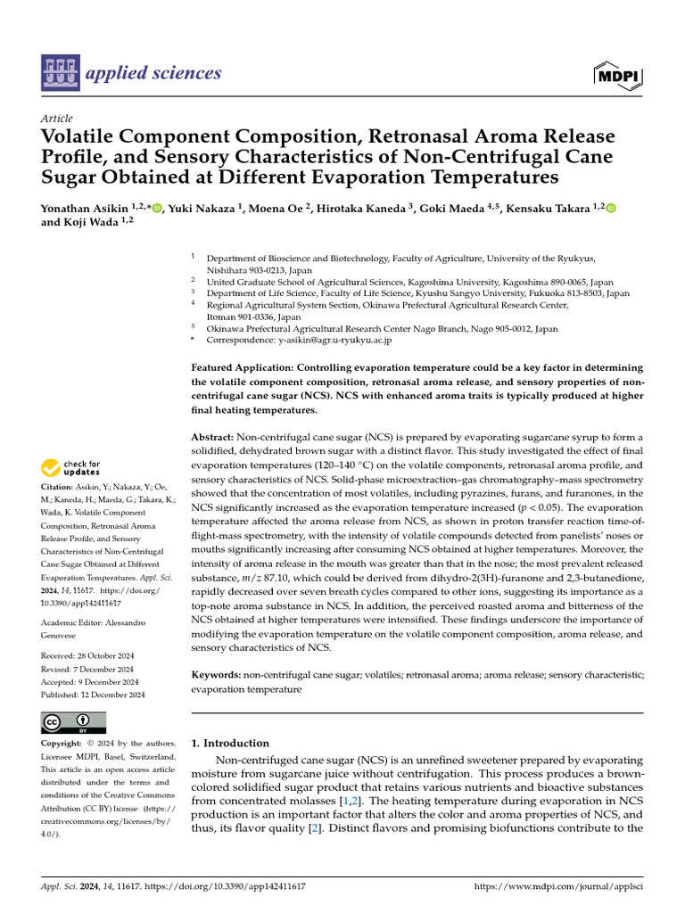Volatile Component Composition Retronasal Aroma Re | PDF | Chemistry