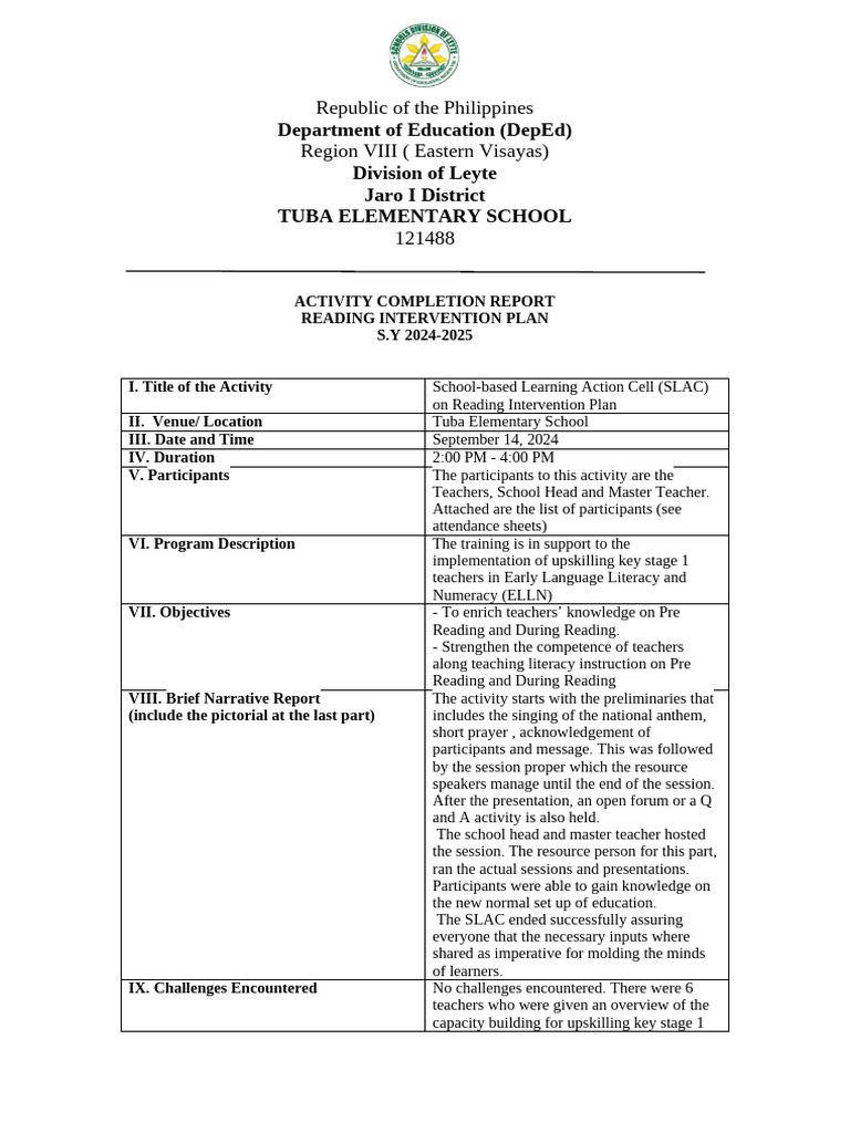 Acr Reading Intervention | PDF | Literacy | Learning Methods