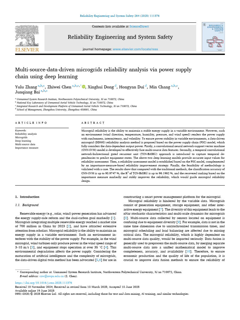 Multi Source Data Driven Microgrids Reliability Ana 2025 Reliability Enginee | PDF | Reliability ...